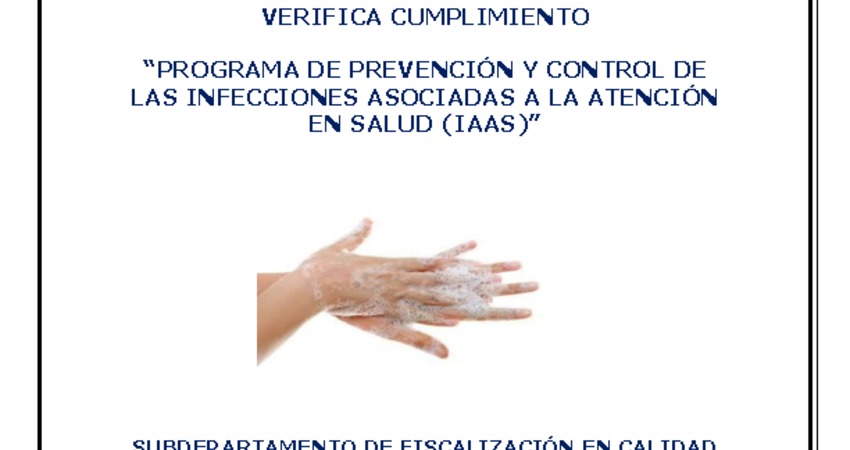 Instrucción Programa De Prevención Y Control De Las Infecciones